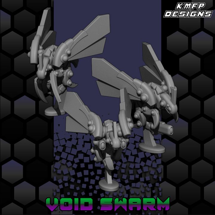 3D Printable Void Swarm - Aerial Hunter Constructs by KMFP Designs