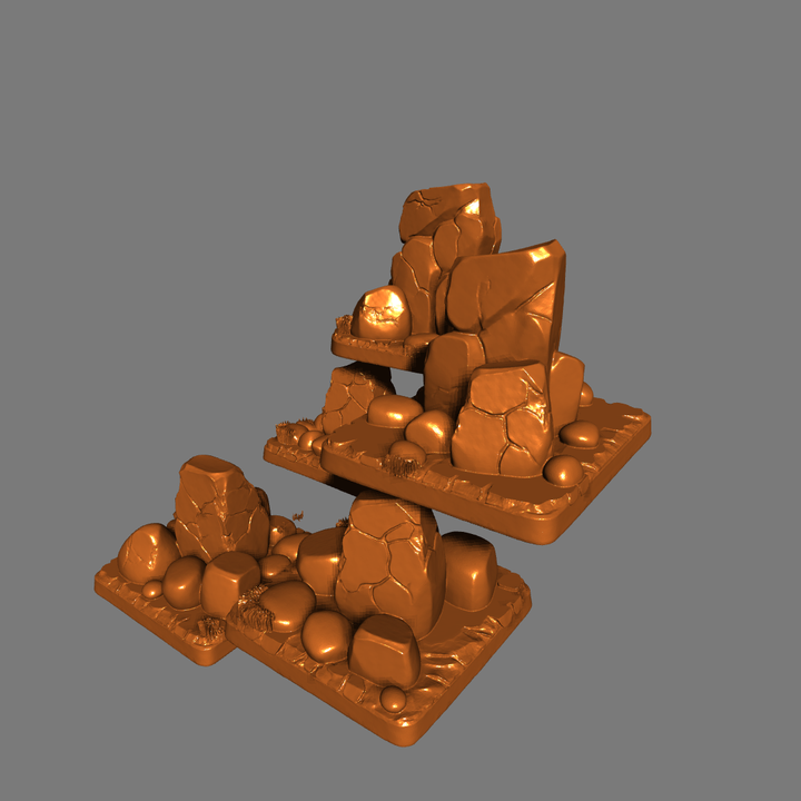 3D Printable Stylized Rock Formations - BuildWorlds by BuildWorlds