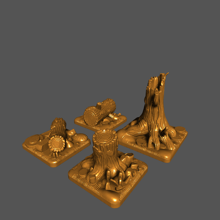 3D Printable Forest Terrain Set - BuildWorlds by BuildWorlds
