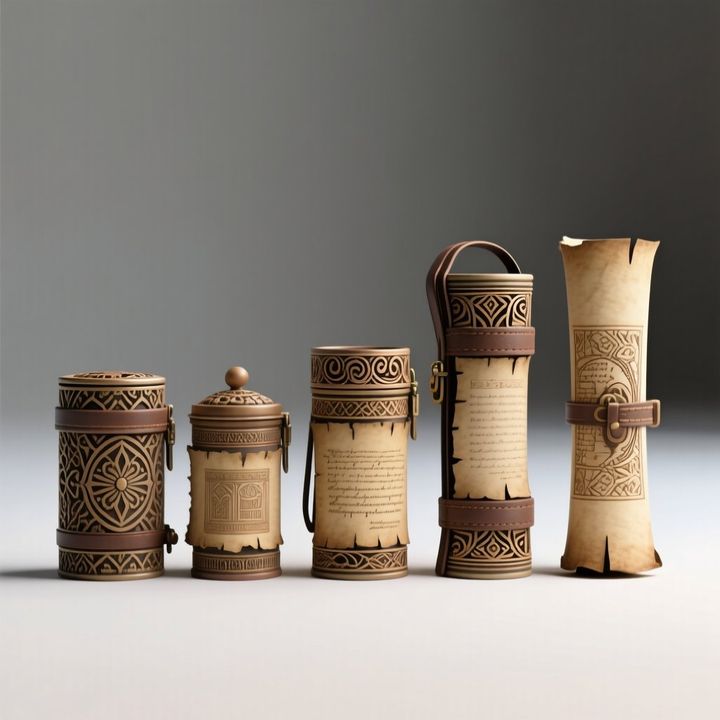 3D Printable Ancient Scrolls & Cases - BuildWorlds by BuildWorlds