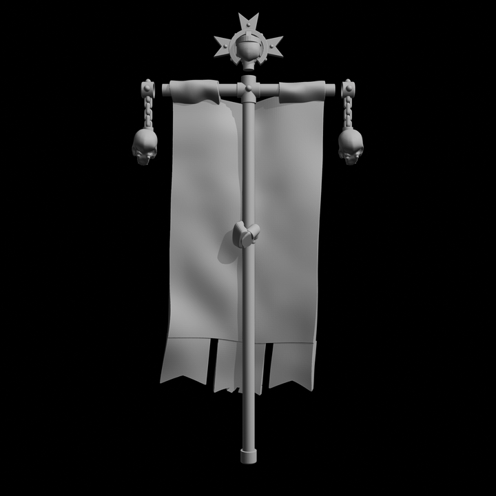 3D Printable Maltese cross templars banner 3 by Titanoalfa