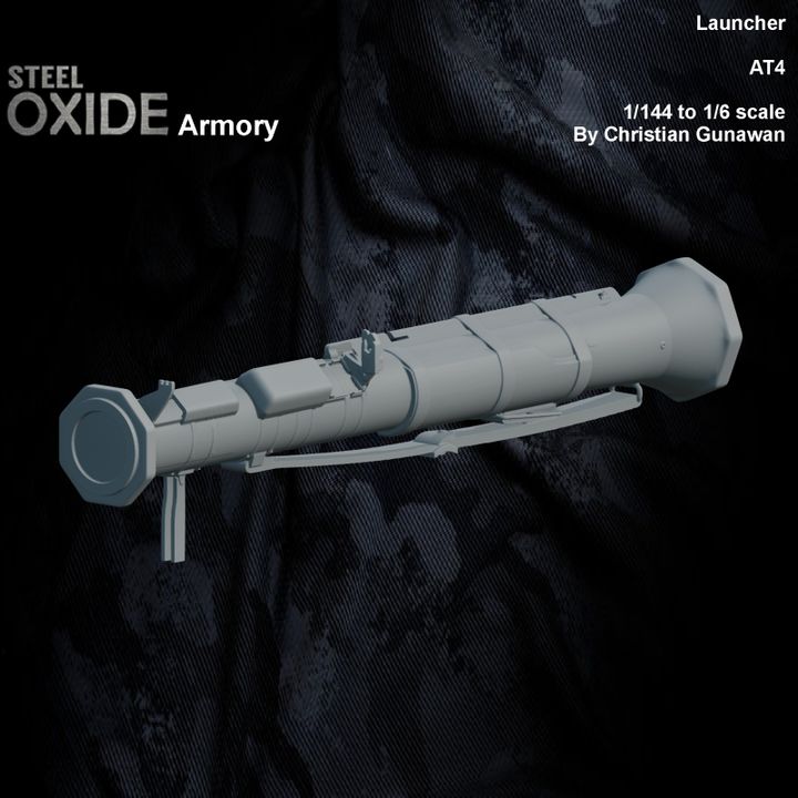 3D Printable AT4 Launcher by STEELOXIDE3D