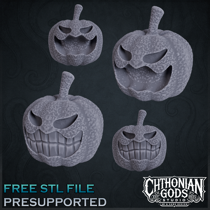 3D Printable Evil Pumpkins – Free STL by ChthonianGodsStudio