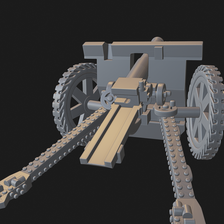 3D Printable French WW2 105mm c mle 1935 B Howitzer WWII-AR-FR-7 by ...