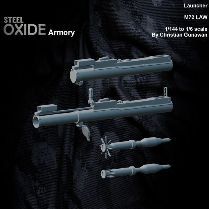 3D Printable M72 LAW anti-tank by STEELOXIDE3D