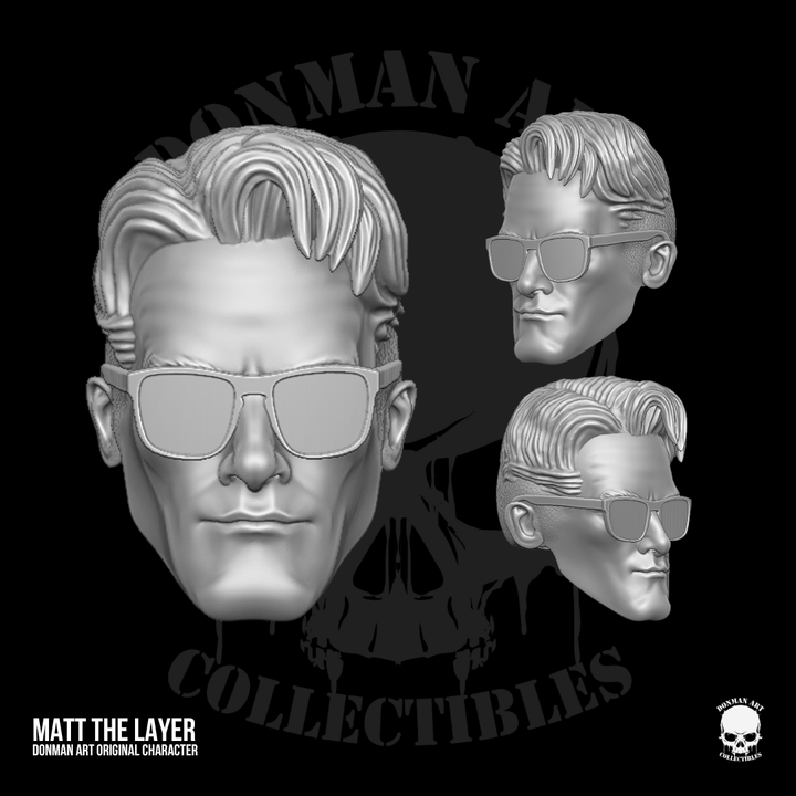 3D Printable Matt The Layer Head STL Files for Action Figures by ...