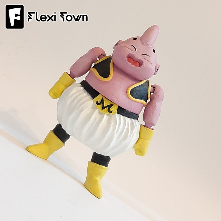 3D Printable Flexi Majin Buu, Fat Buu, Articulated fidget figure, 3mf ...