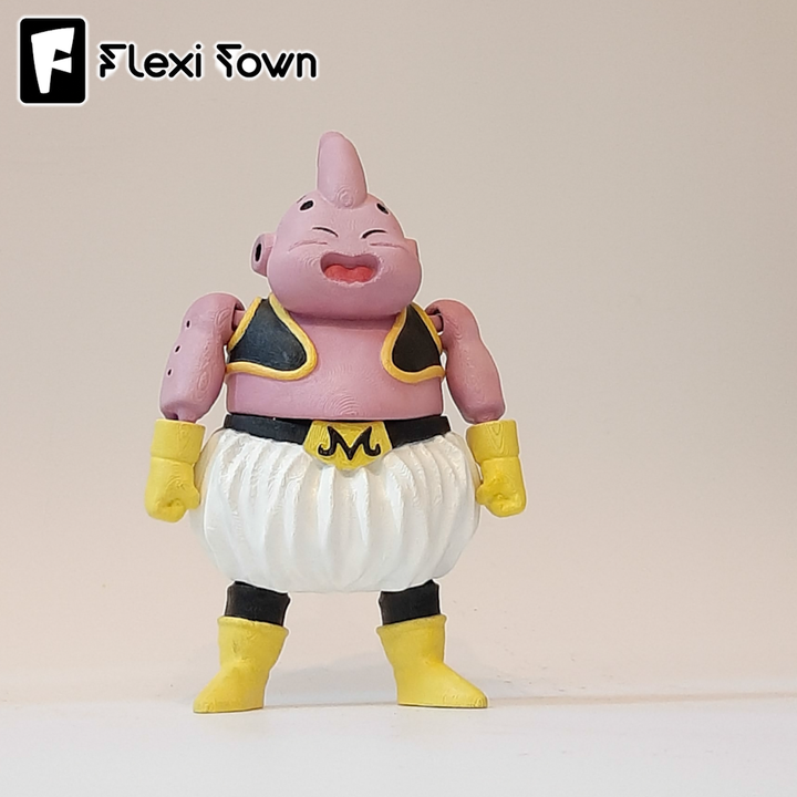 3D Printable Flexi Majin Buu, Fat Buu, Articulated fidget figure, 3mf ...