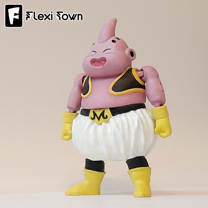 3D Printable Flexi Majin Buu, Fat Buu, Articulated fidget figure, 3mf ...