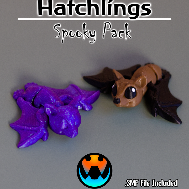 3D Printable Bat - Cinder Hatchling by Cinderwing3D