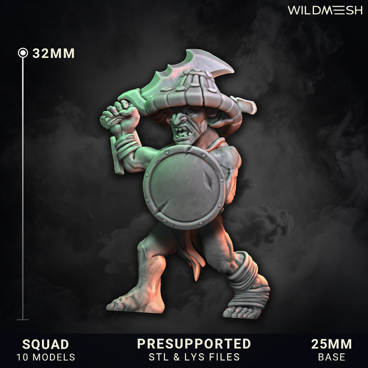 3D Printable Fantasy - Goblin Wolf Riders by WildMesh