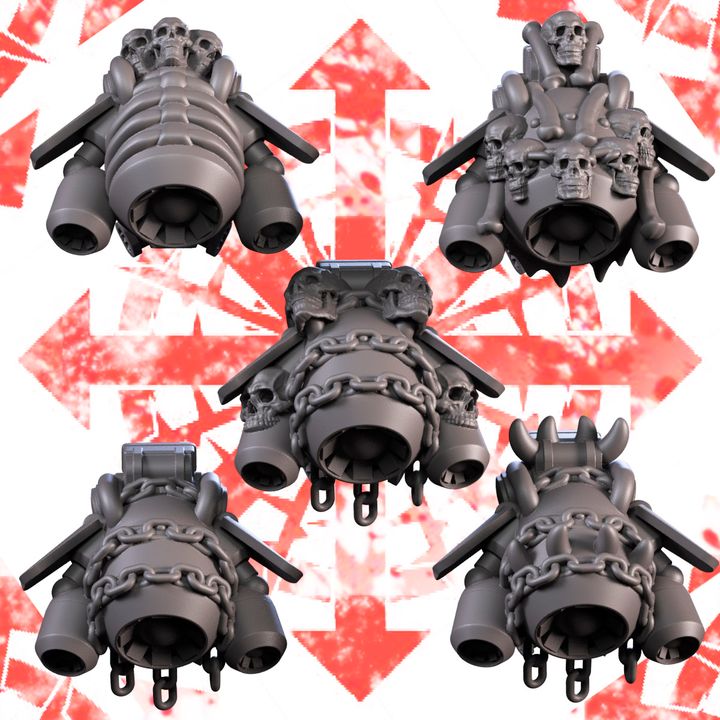 3D Printable Demon Jet pack by Sergeant Hammer