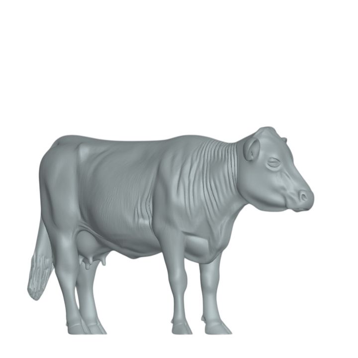3D Printable Cow Figure 01 – h0 scaled Animal Miniature (1/87 pre ...