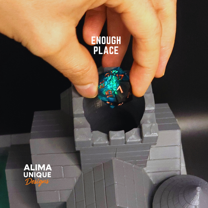 3D Printable Cemetry Dice Tower with Lighting by ALIMA UNIQUE DESIGNS