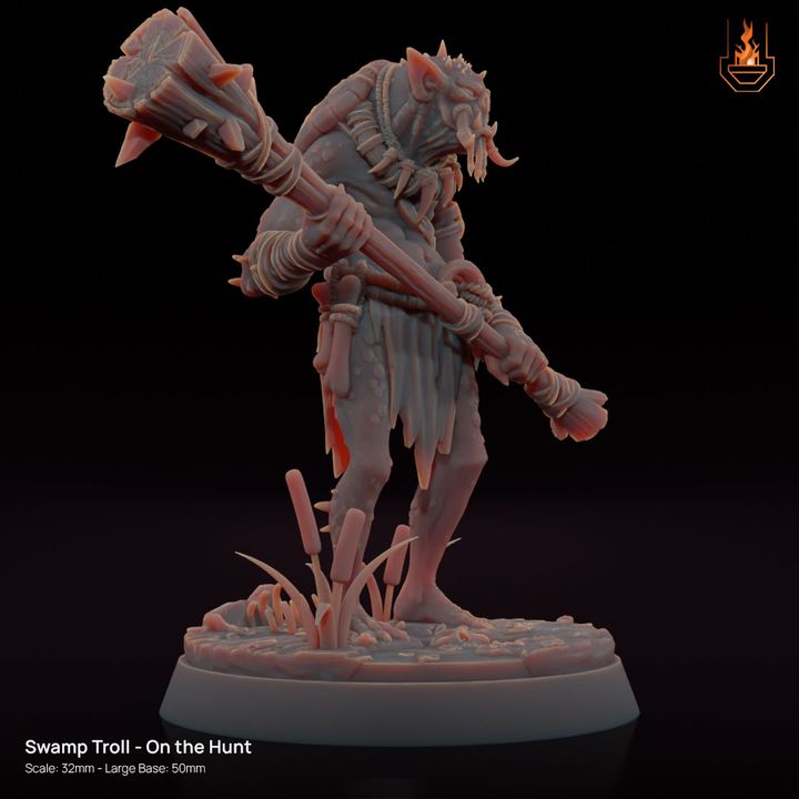3D Printable Swamp Troll - On the Hunt by Magnetic Foundry
