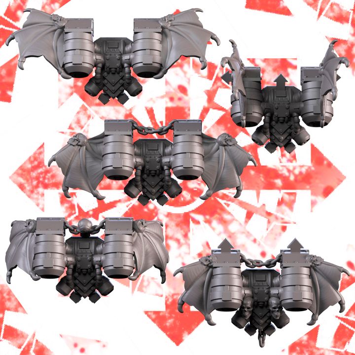 3D Printable Jetpack with demon wings by Sergeant Hammer
