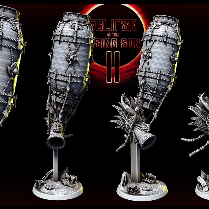 3D Printable Heavenly Cannon Balloon (Moving pose) by Mini Monster Mayhem