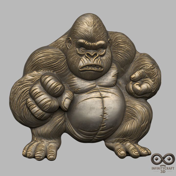 3D Printable The Boss Gorilla Relief No2 STL file for 3d printing or ...
