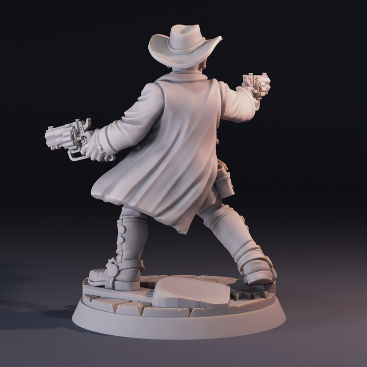 3D Printable Male Human Gunslinger by Michael Evans