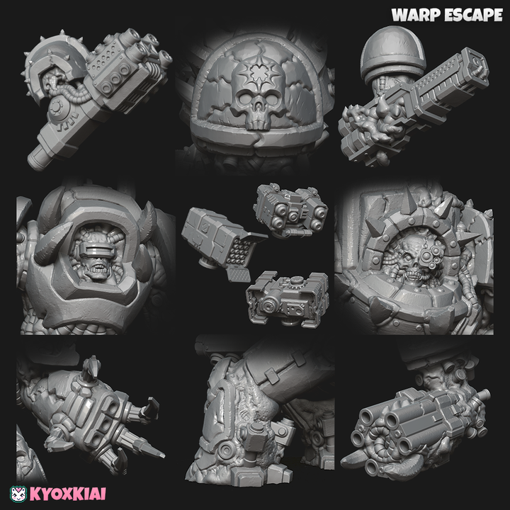 3D Printable Void Dreadnoughts + Mantis Sentry Gun by Kira Kyox