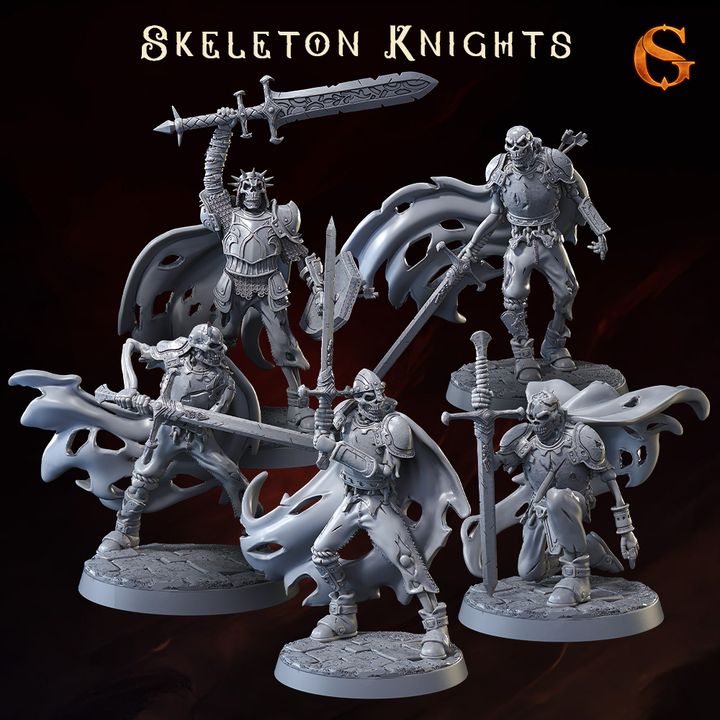 3D Printable Skeleton Knights by SolGood Creations