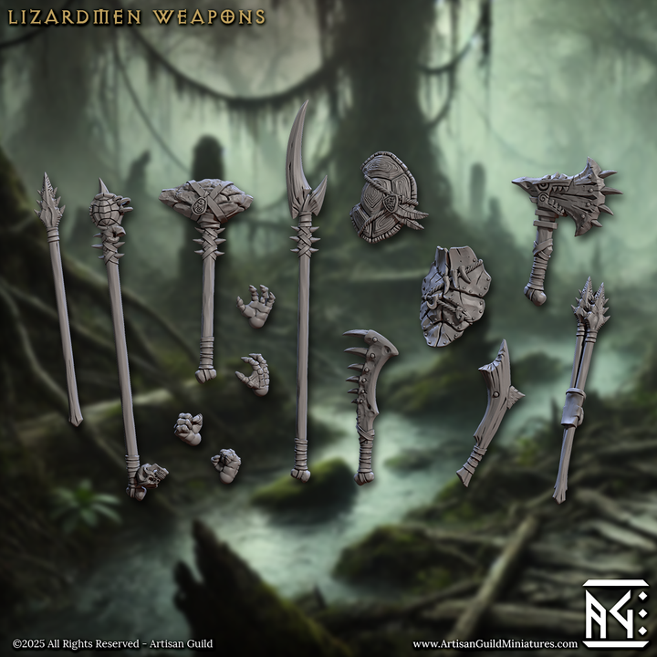 3D Printable Standalone Weapons (Lizardmen of Falgor's Swamp) by ...