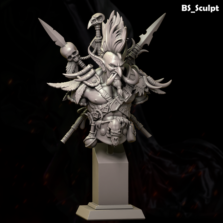 3D Printable Master of the Shadows Bust 60 mm by BS-Sculpt Bulat