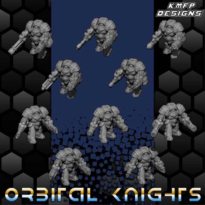 3D Printable Orbital Knights II - Heavy Elite Armour Advanced Options by KMFP Designs