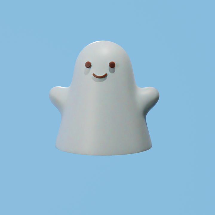 3D Printable Chibi Ghost by Bryam Flórez