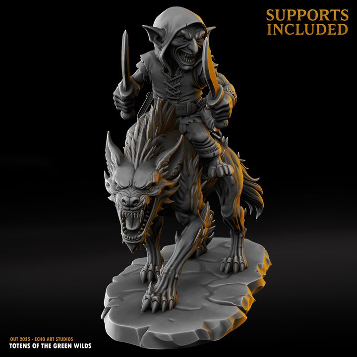 3D Printable Grimbo Mounted (Goblin with knife) - Echo Art - Totems of ...