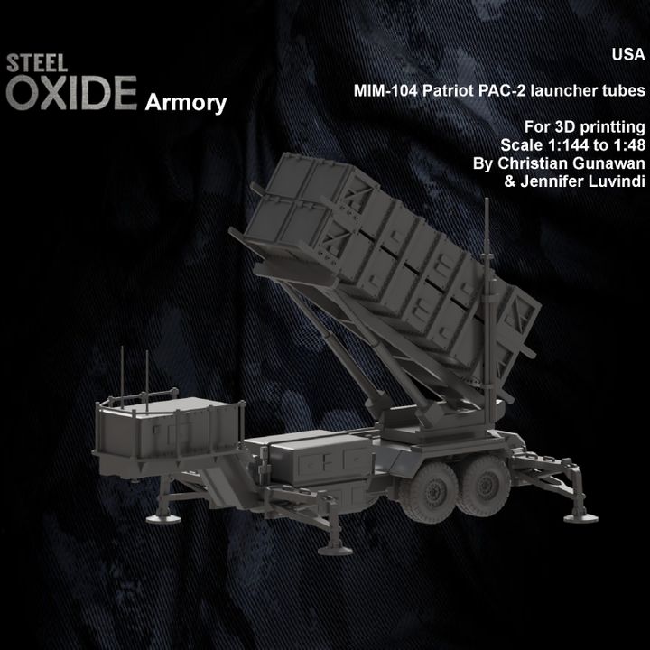 3D Printable MIM-104 Patriot PAC-2 launcher by STEELOXIDE3D