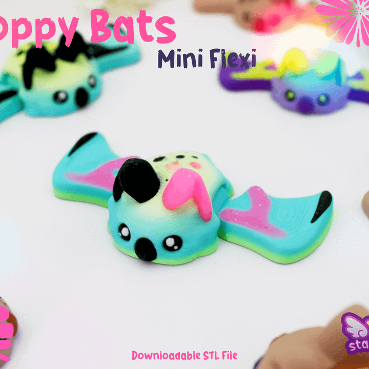 3D Printable Floppy Bat + Pancake Bat Flexi by StarMouse3D