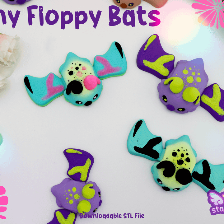 3D Printable Floppy Bat + Pancake Bat Flexi by StarMouse3D