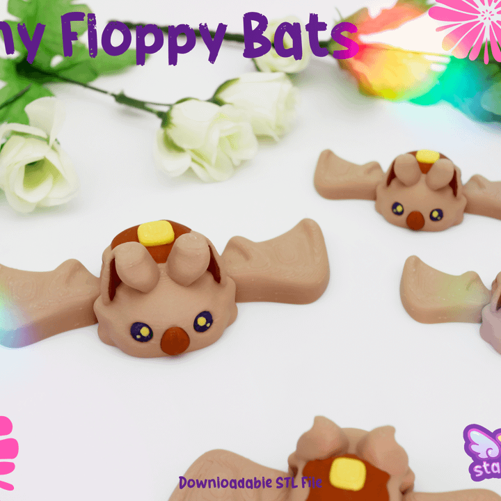 3D Printable Floppy Bat + Pancake Bat Flexi by StarMouse3D