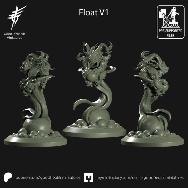 3D Printable FLOAT V1 by Good Freakin Miniatures