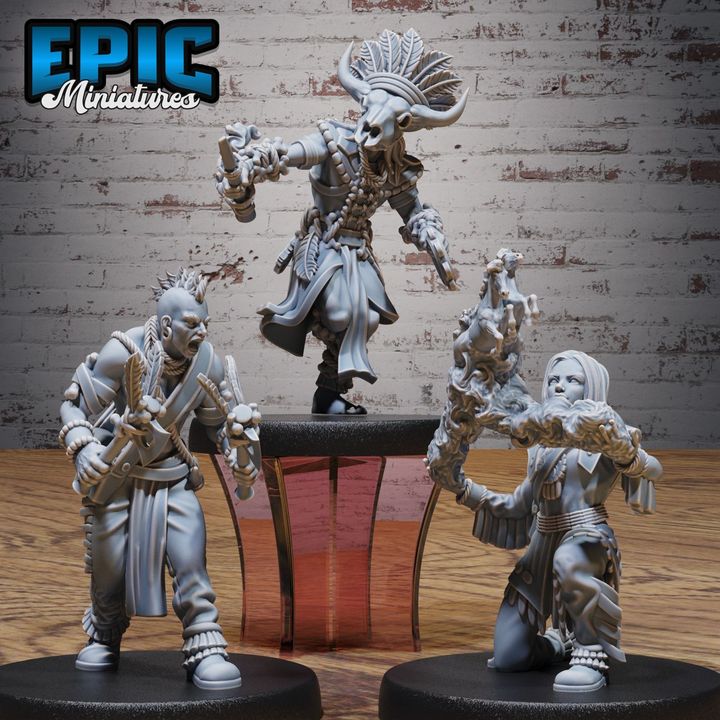 3D Printable Native Tribe Warrior Set B / Interior Plain Chief / Teepee ...