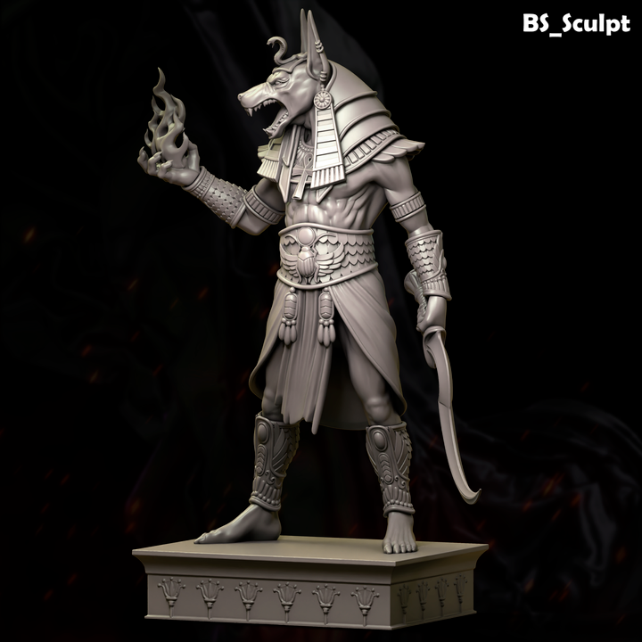 3D Printable Anubis 75 mm by BS-Sculpt Bulat