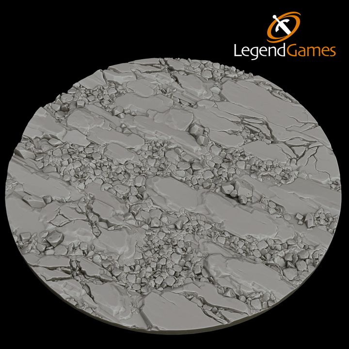 3D Printable LegendGames 160mm Round Natural Stone Base and topper by ...