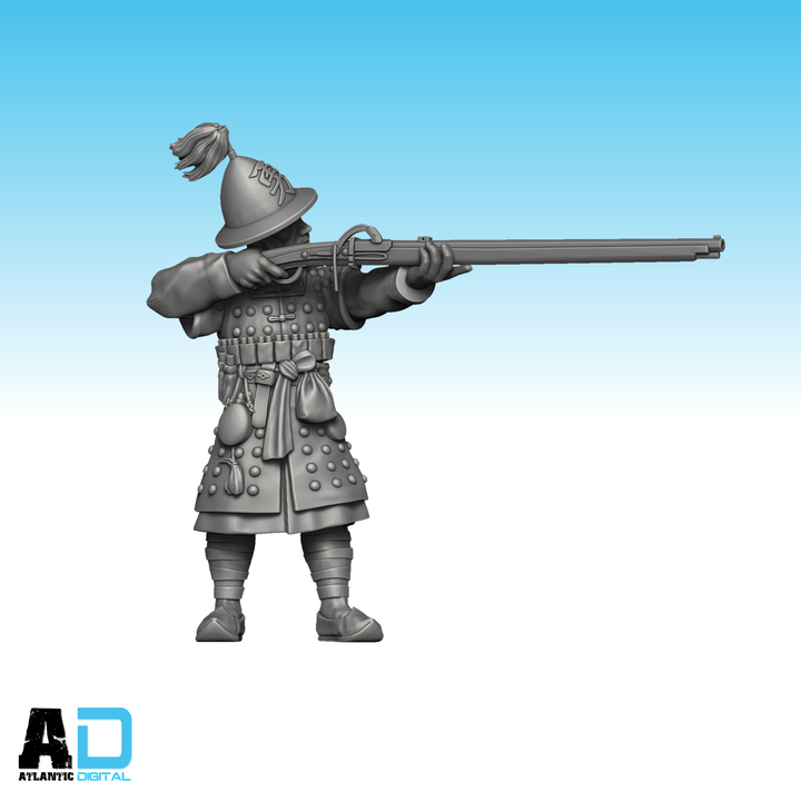 3D Printable Ming Empire Matchlock Troops by Wargames Atlantic