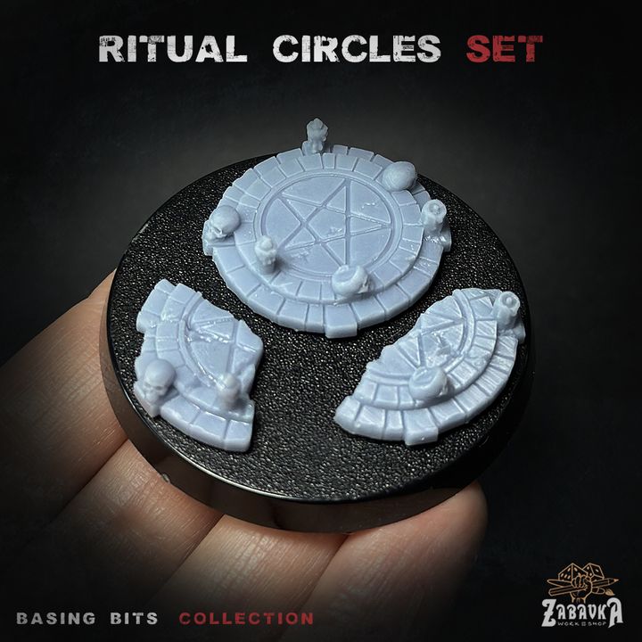 3D Printable Ritual circles - Basing Bits by Zabavka Workshop