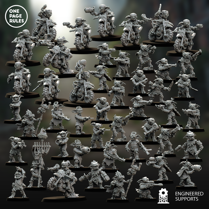 3D Printable Goblin Reclaimers - Release #1 by One Page Rules