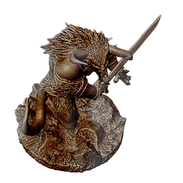 3D Printable Demon Swordmaster by Luis Moreno Santana