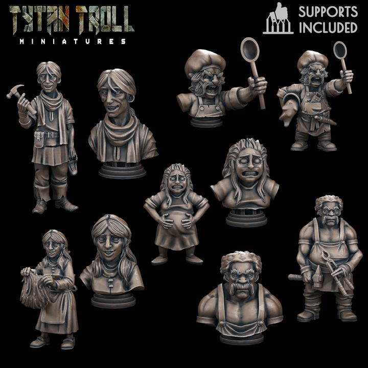 3D Printable Curse of Strahd - Mini Bust Pack 22 [Pre-Supported] by ...