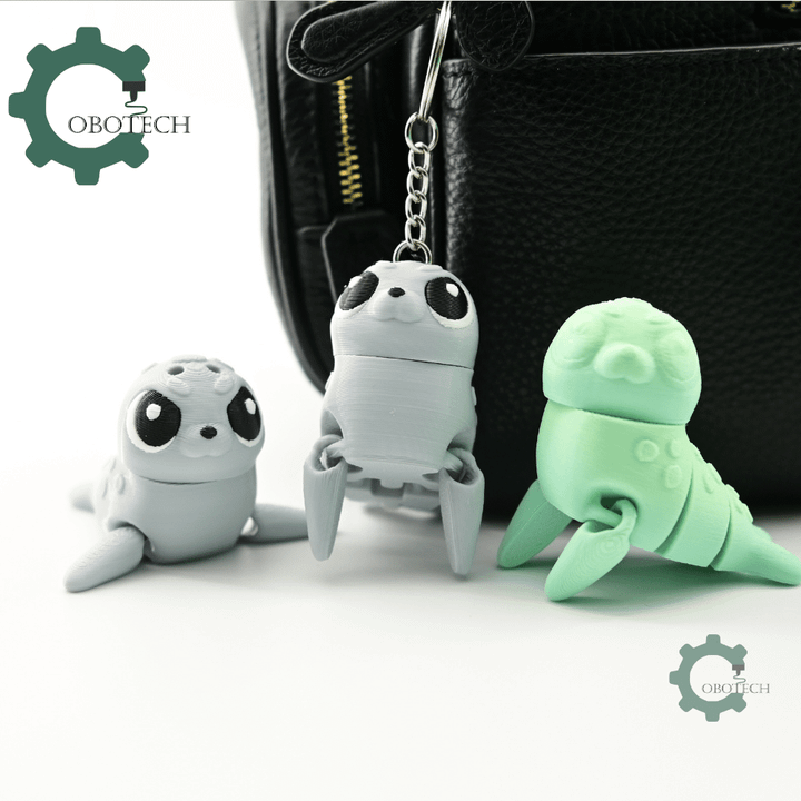 3D Printable Cobotech Adorable Seal Articulated Keychain - Cute ...