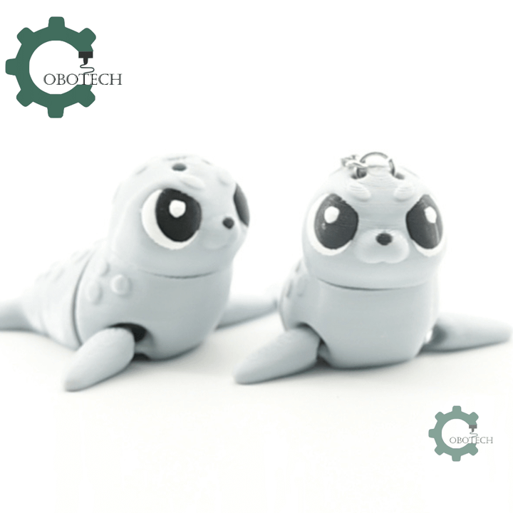 3D Printable Cobotech Adorable Seal Articulated Keychain - Cute ...