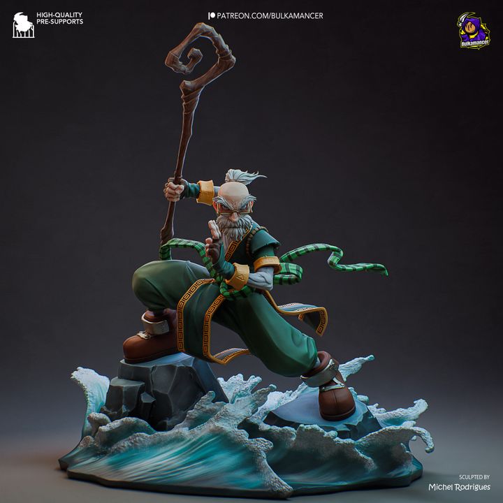3D Printable Short-Tempered Wizard | 340mm by Bulkamancer Sculpts