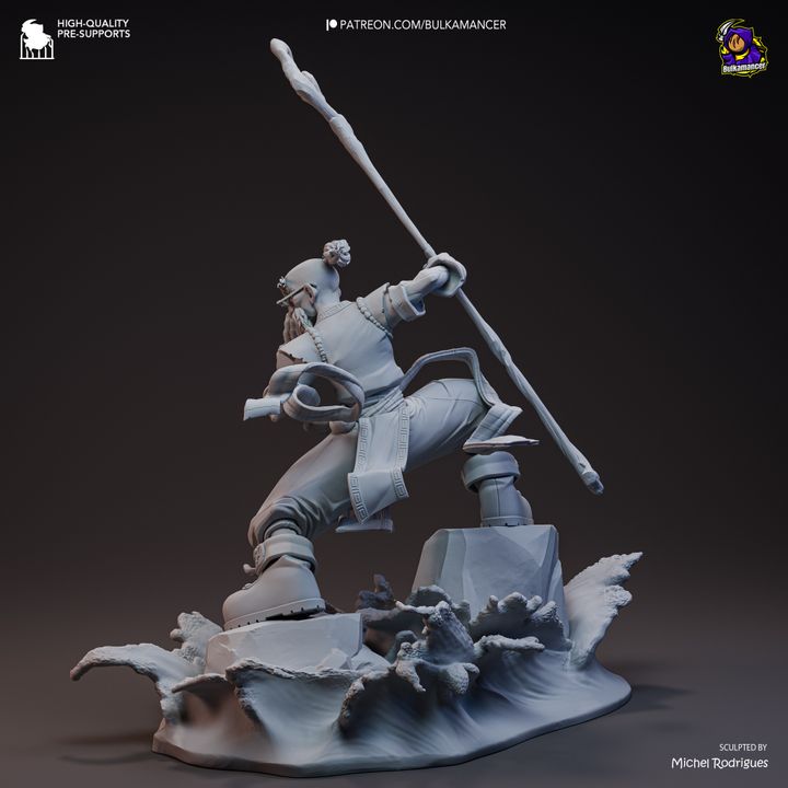 3D Printable Short-Tempered Wizard | 340mm by Bulkamancer Sculpts