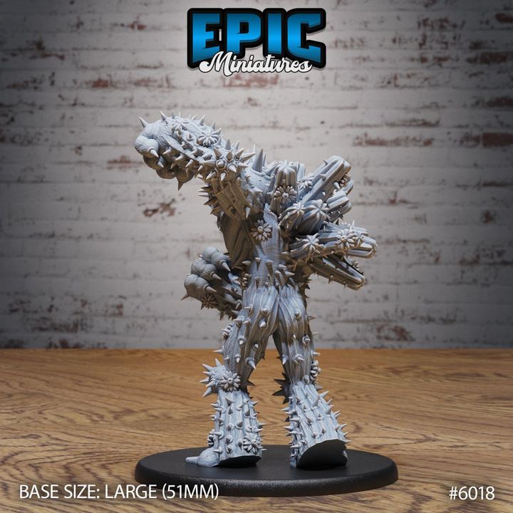 3D Printable Cactus Golem / Plant Giant / Tall Humanoid Monster / Spine ...