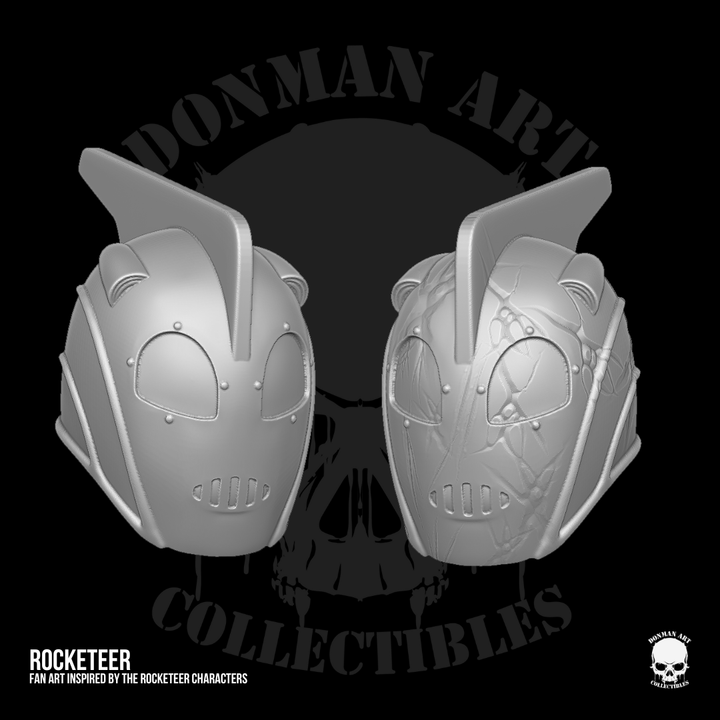 3D Printable Rocketeer Fan Art Head STL Files for Action Figures by ...