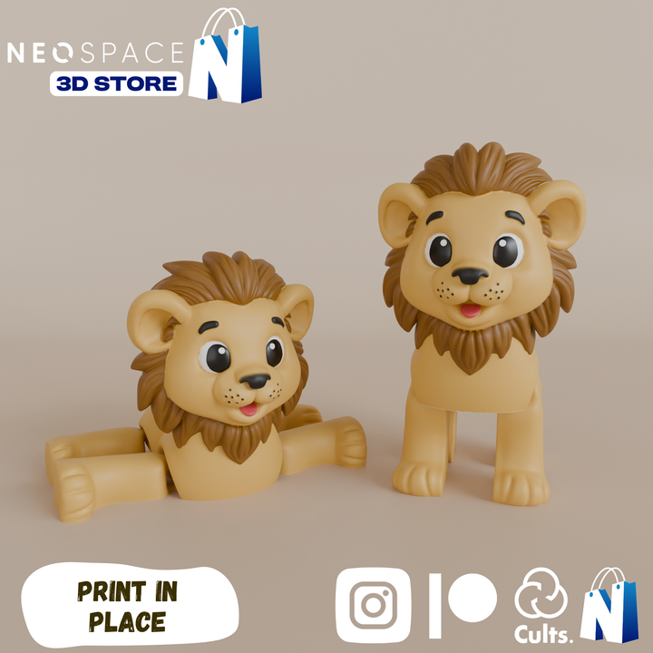 3D Printable FLEXI LION by Neo Space 3D Store